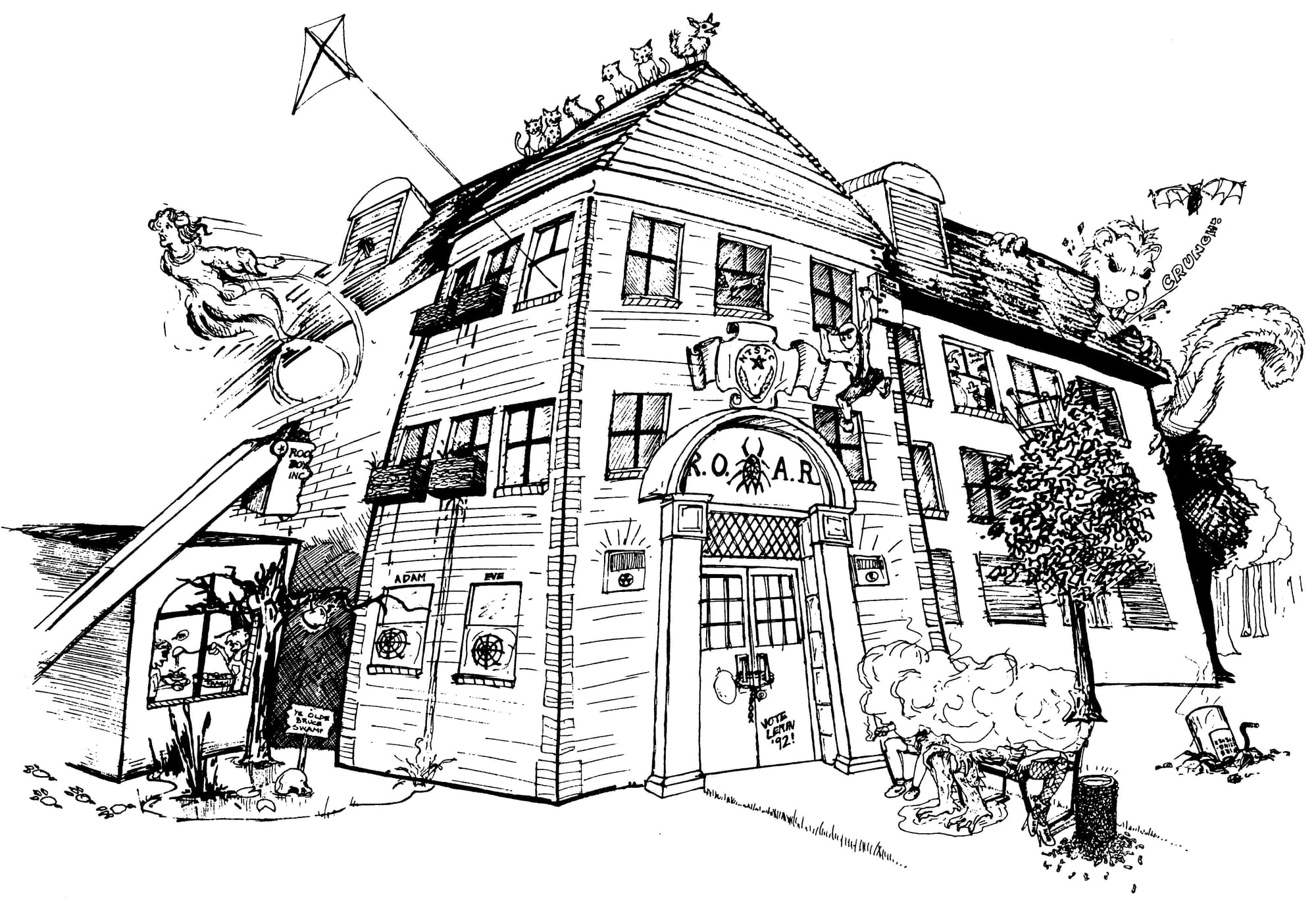 Bruce Hall 50th Anniversary Drawing & Mural